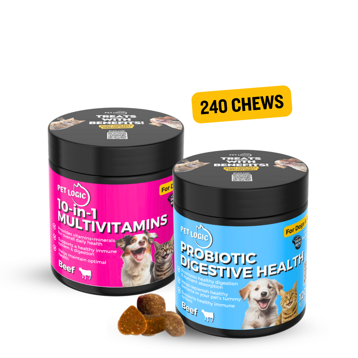 Pet Logic 10-in-1 Multivitamin + Probiotic Digestive Health Pet Supple