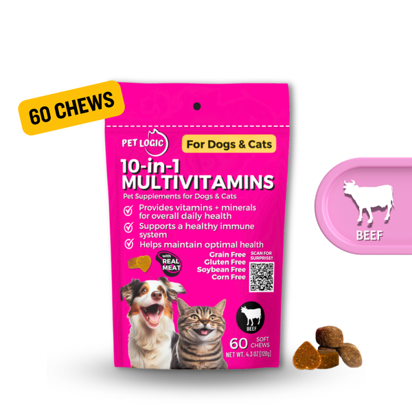 Pet Logic 10-in-1 Multivitamins 120g Dog & Cat Treats Supplement Pet V