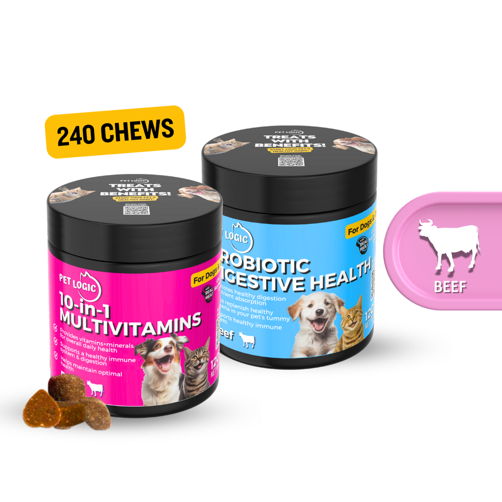 Pet Logic 10-in-1 Multivitamin + Probiotic Digestive Health Pet Supple