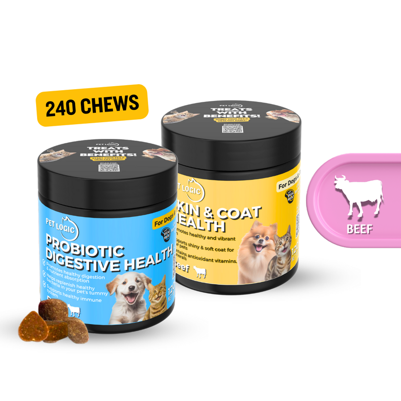 Pet Logic Probiotic Digestive Health + Pet Logic Skin & Coat Health Su